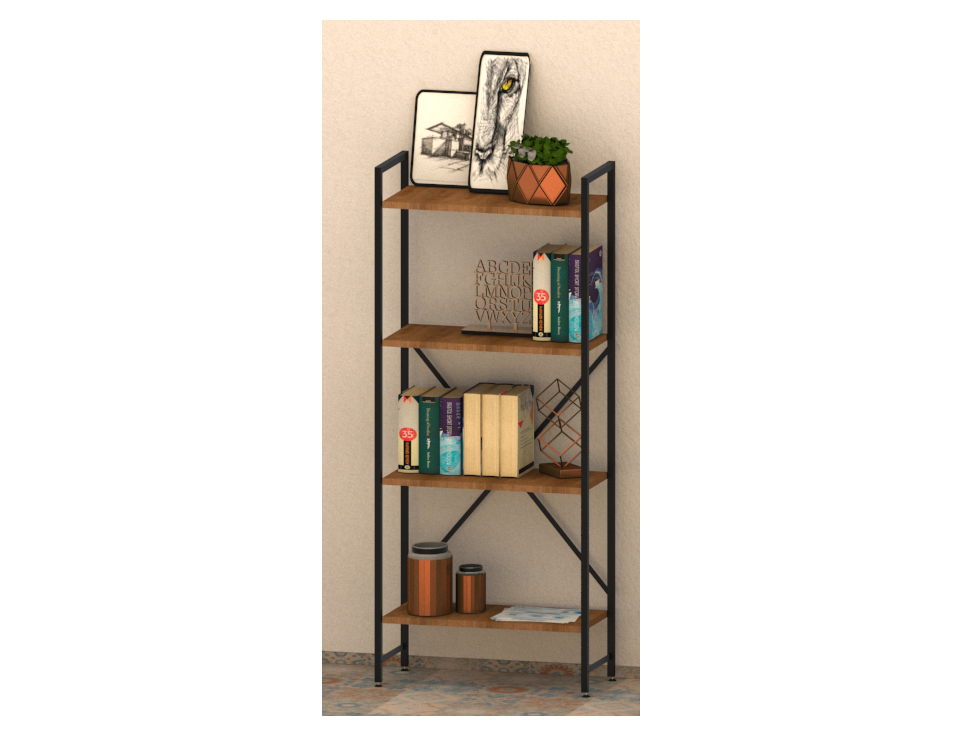 Estante minimalista de 4 niveles 150x30cm – Goodeal.mx